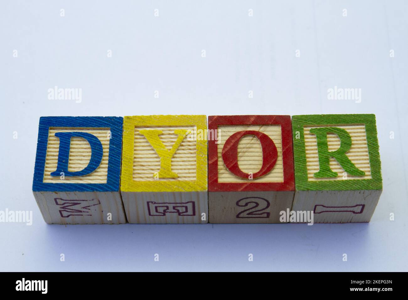 The term DYOR visually displayed on a clear background with copy space ...