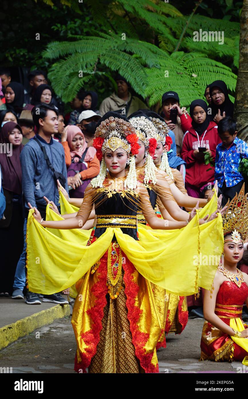 Siraman sedudo ceremony in sedudo waterfall. Siraman sedudo is taking a ...