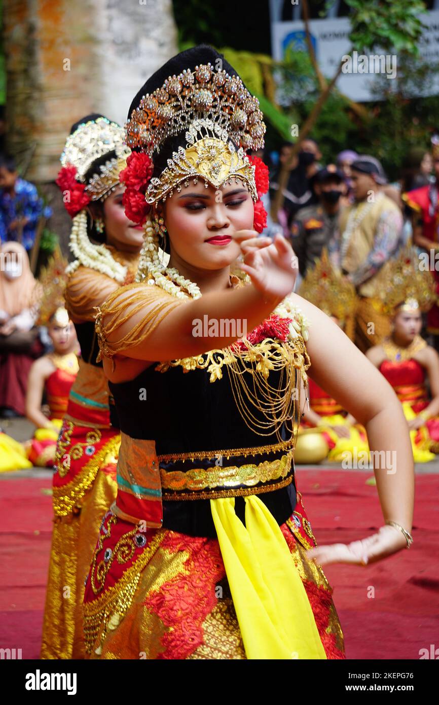 Siraman sedudo ceremony in sedudo waterfall. Siraman sedudo is taking a ...