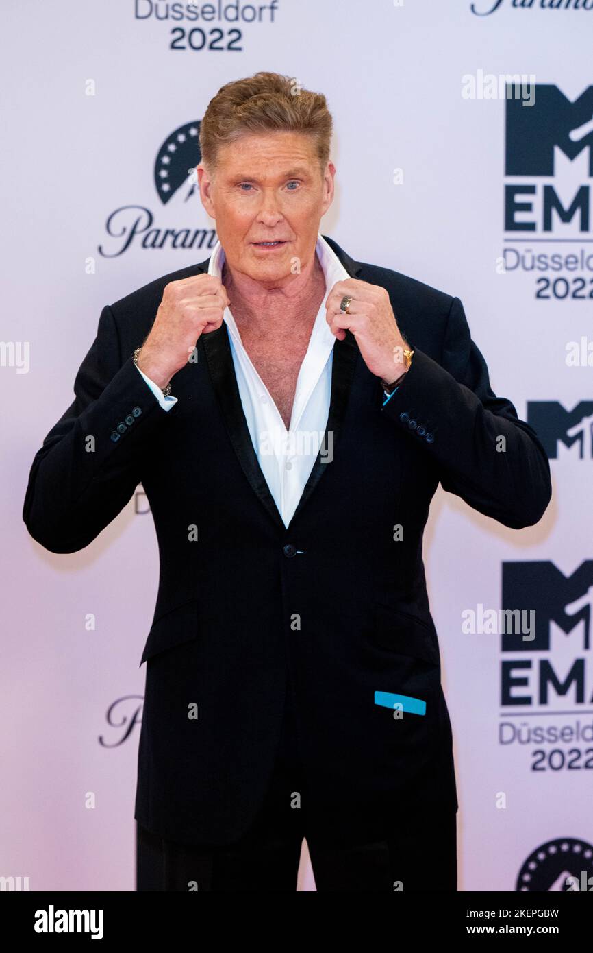 David Hasselhoff attending the 2022 MTV EMAs at the PSD Bank Dome in ...