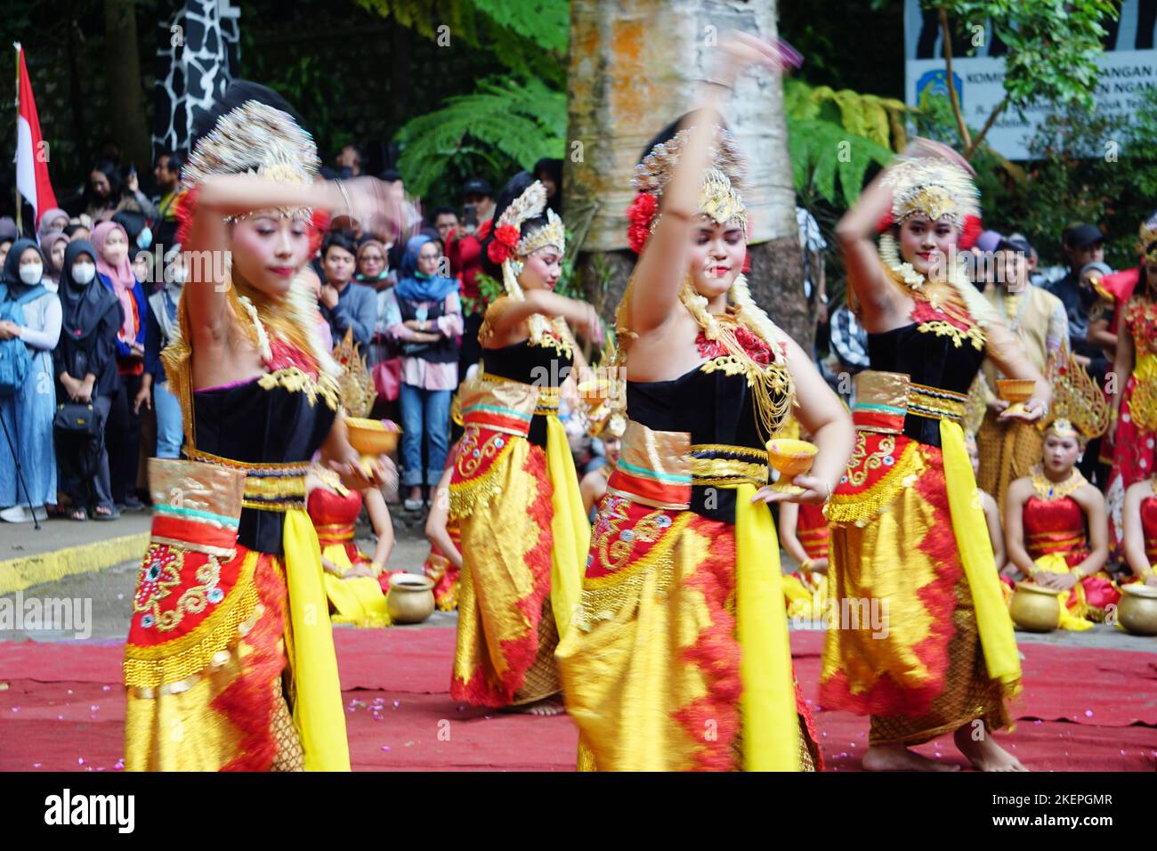 Siraman sedudo ceremony in sedudo waterfall. Siraman sedudo is taking a ...