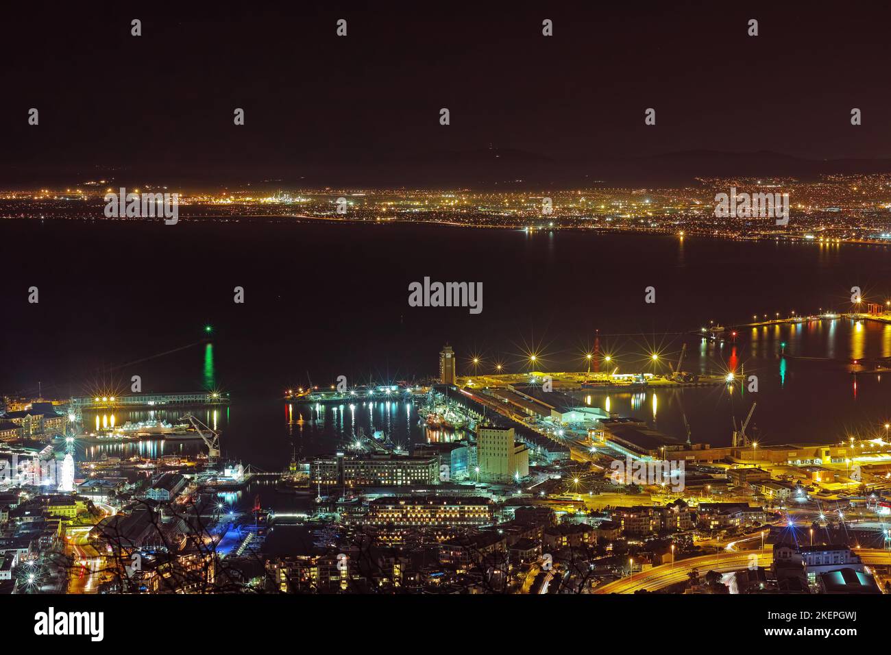 Cape Town after sunset. Cape Town after sunset - view from Signal Hill ...