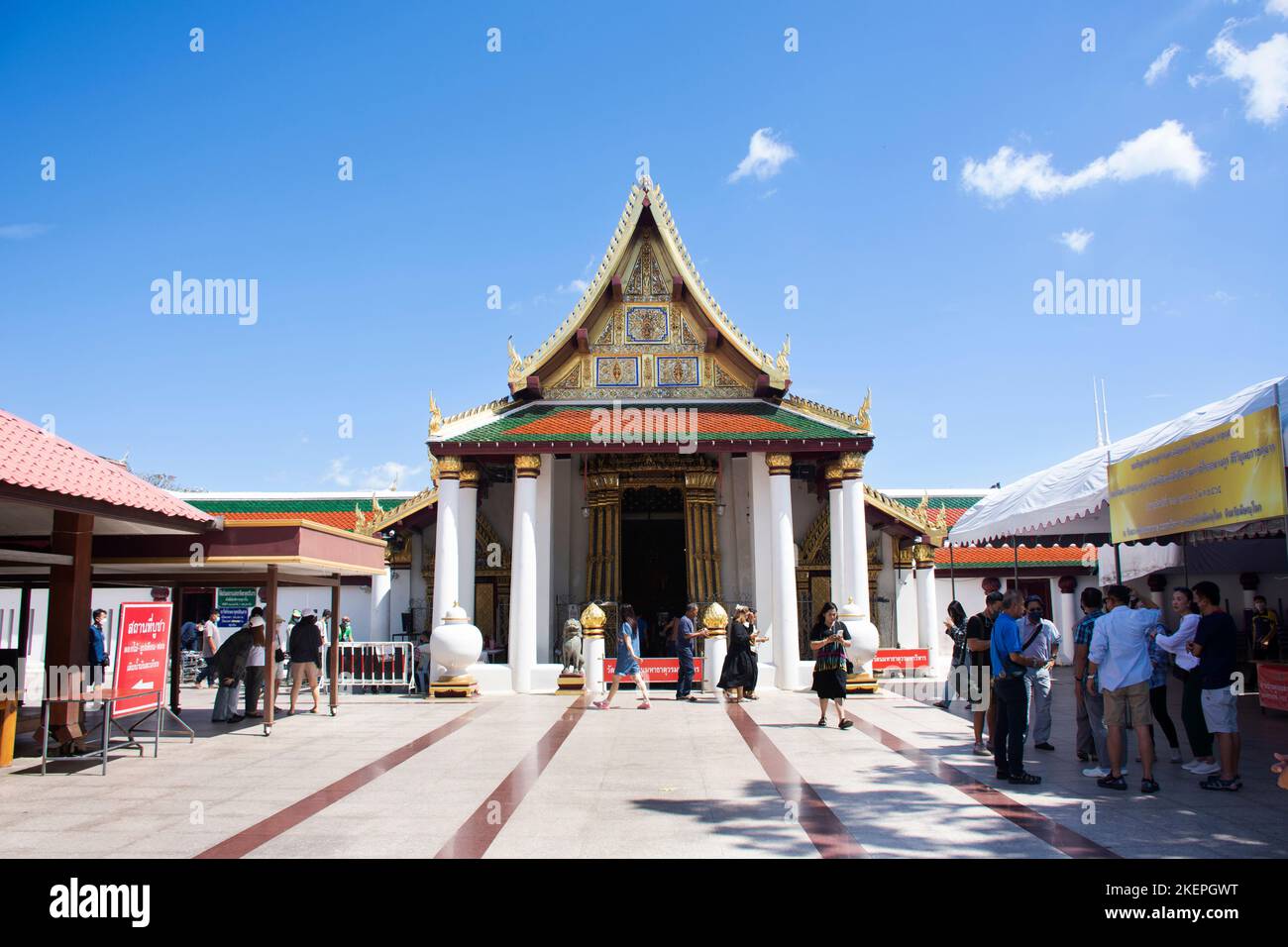 Building of Vihara ubosot for thai people travelers travel visit ...