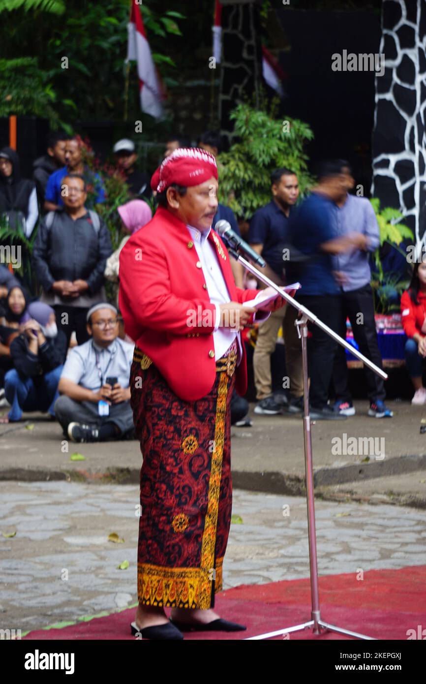 Siraman sedudo ceremony in sedudo waterfall. Siraman sedudo is taking a ...