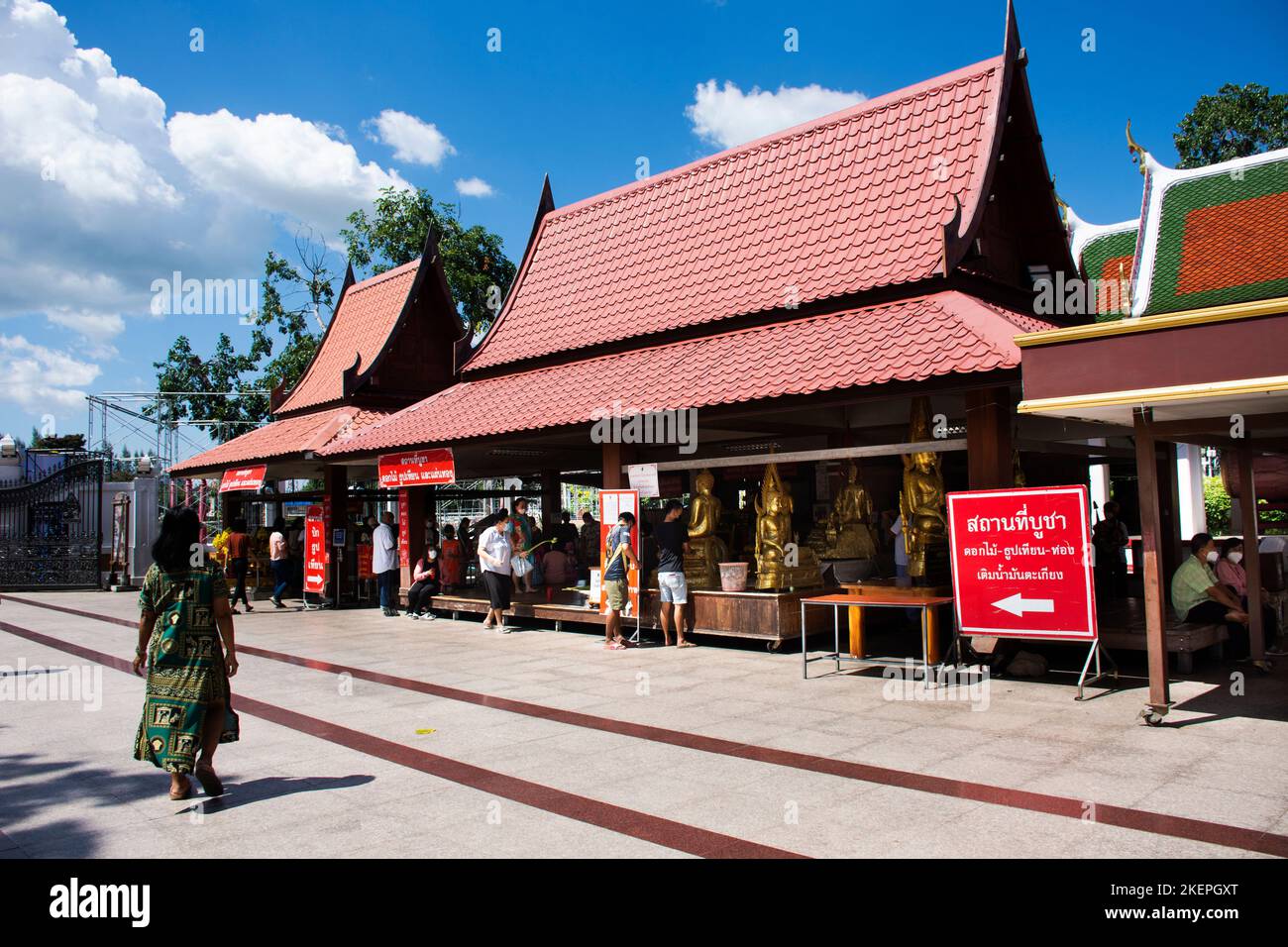 Building of Vihara ubosot for thai people travelers travel visit ...