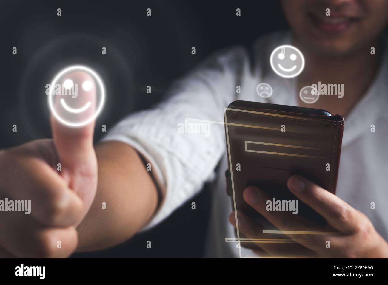 Thumbs up emoji phone hi-res stock photography and images - Alamy
