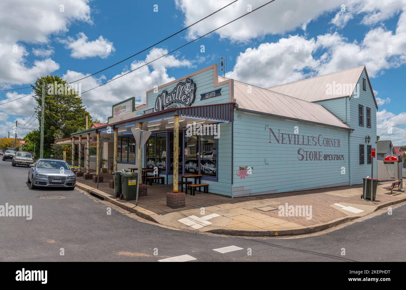 Nevilles corner store with butcher and Thai restaurant alongside in ...