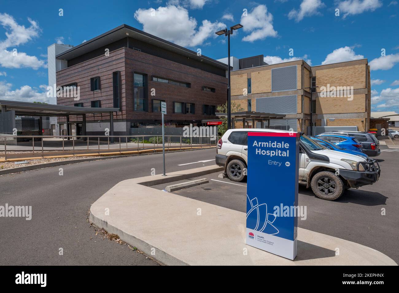 Ambulance entrance and Casualty department at Armidale Hospital in new ...
