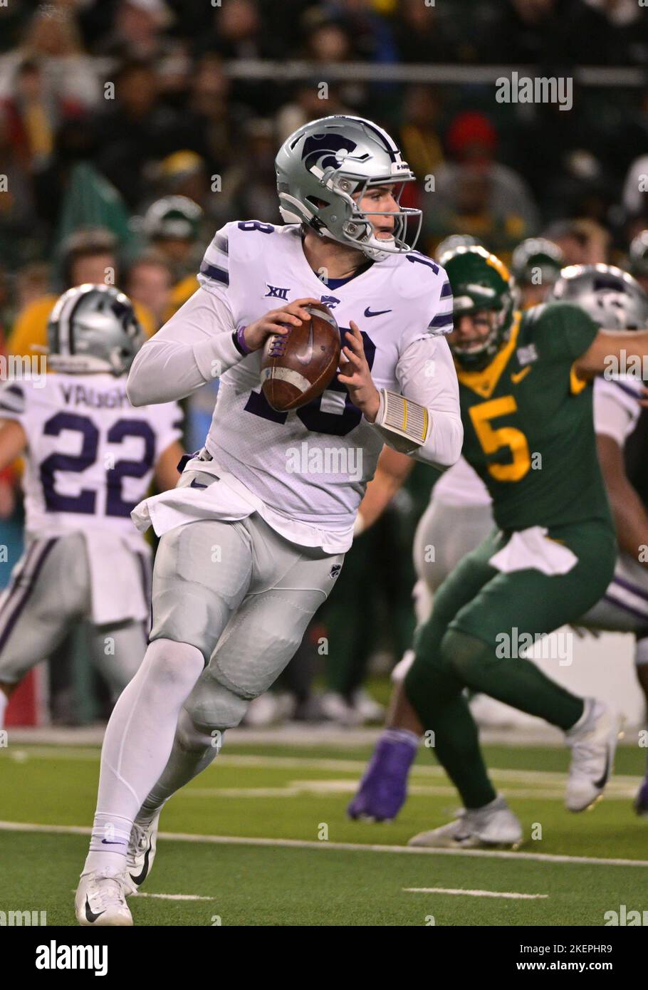 Waco, Texas, USA. 12th Nov, 2022. Kansas State Wildcats quarterback ...