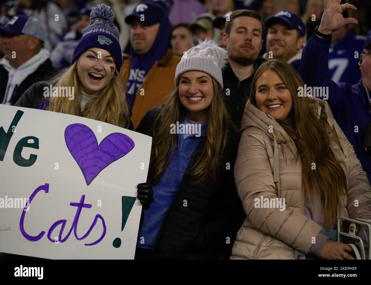 Waco, Texas, USA. 12th Nov, 2022. Fan hold up a sign during the 2nd ...