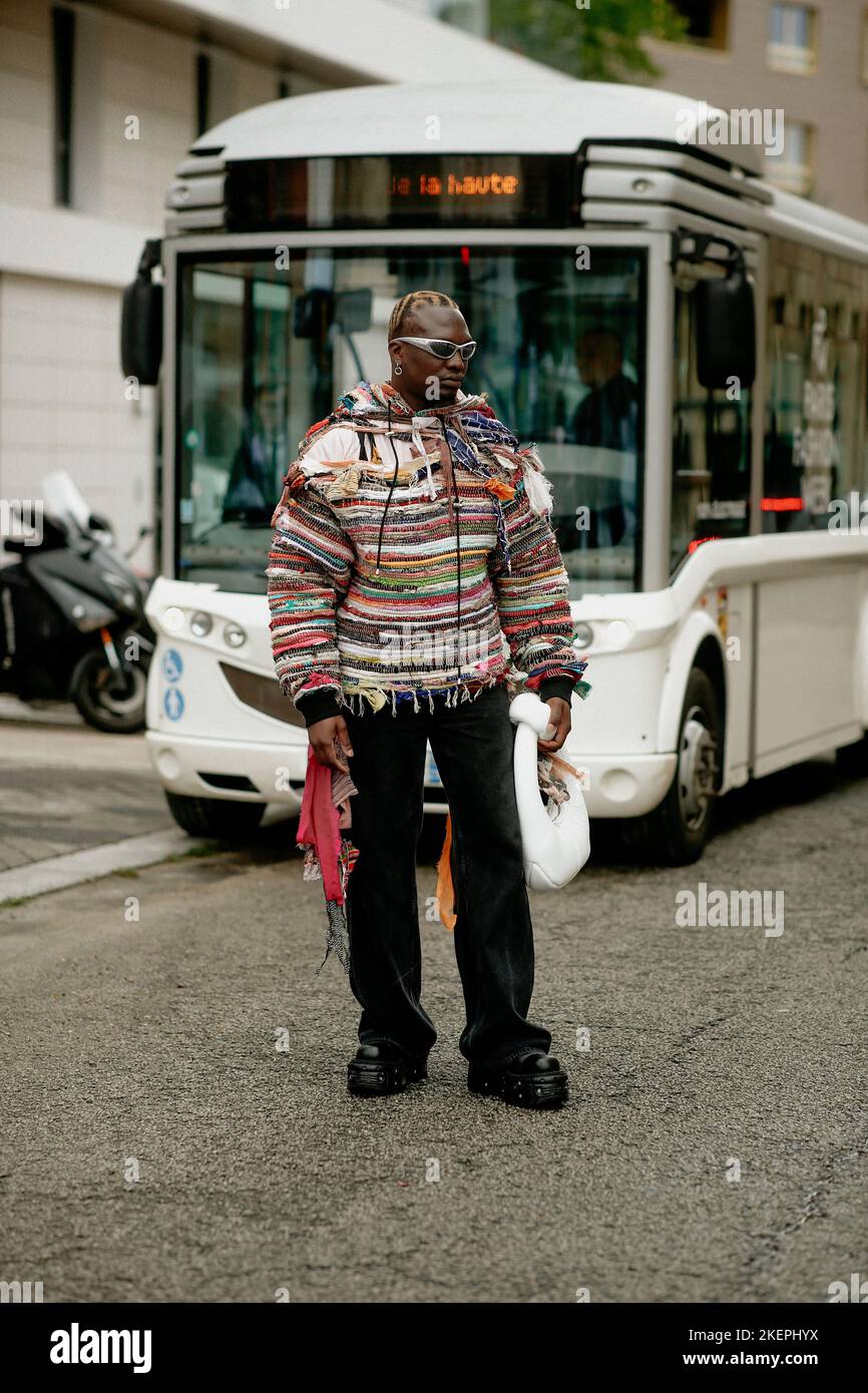 Street style, Abdel Fadel Ibrahim arriving at Botter Spring Summer 2023 ...