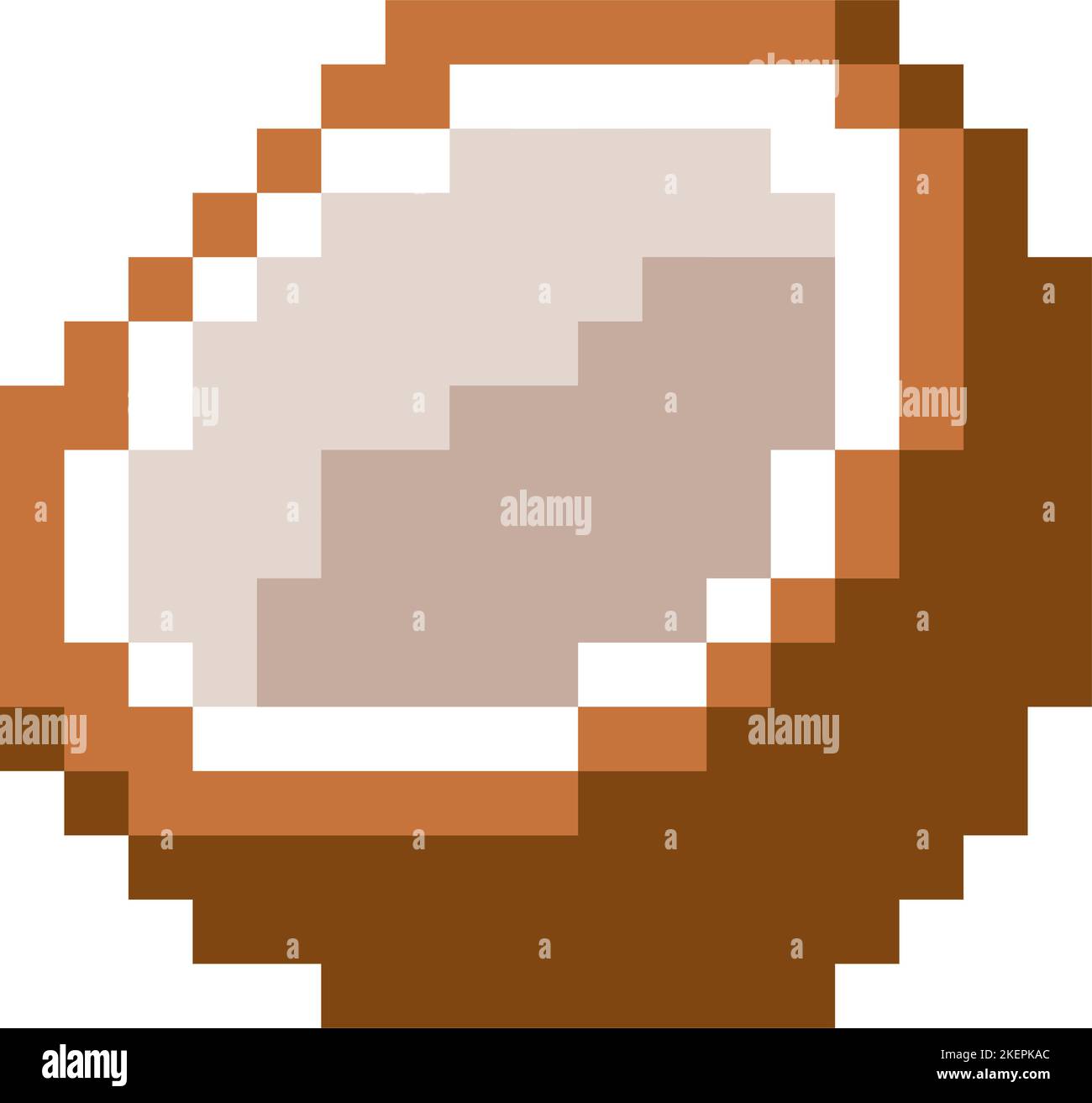 Tropical or exotic coconut fruit, pixel art design Stock Vector Image ...