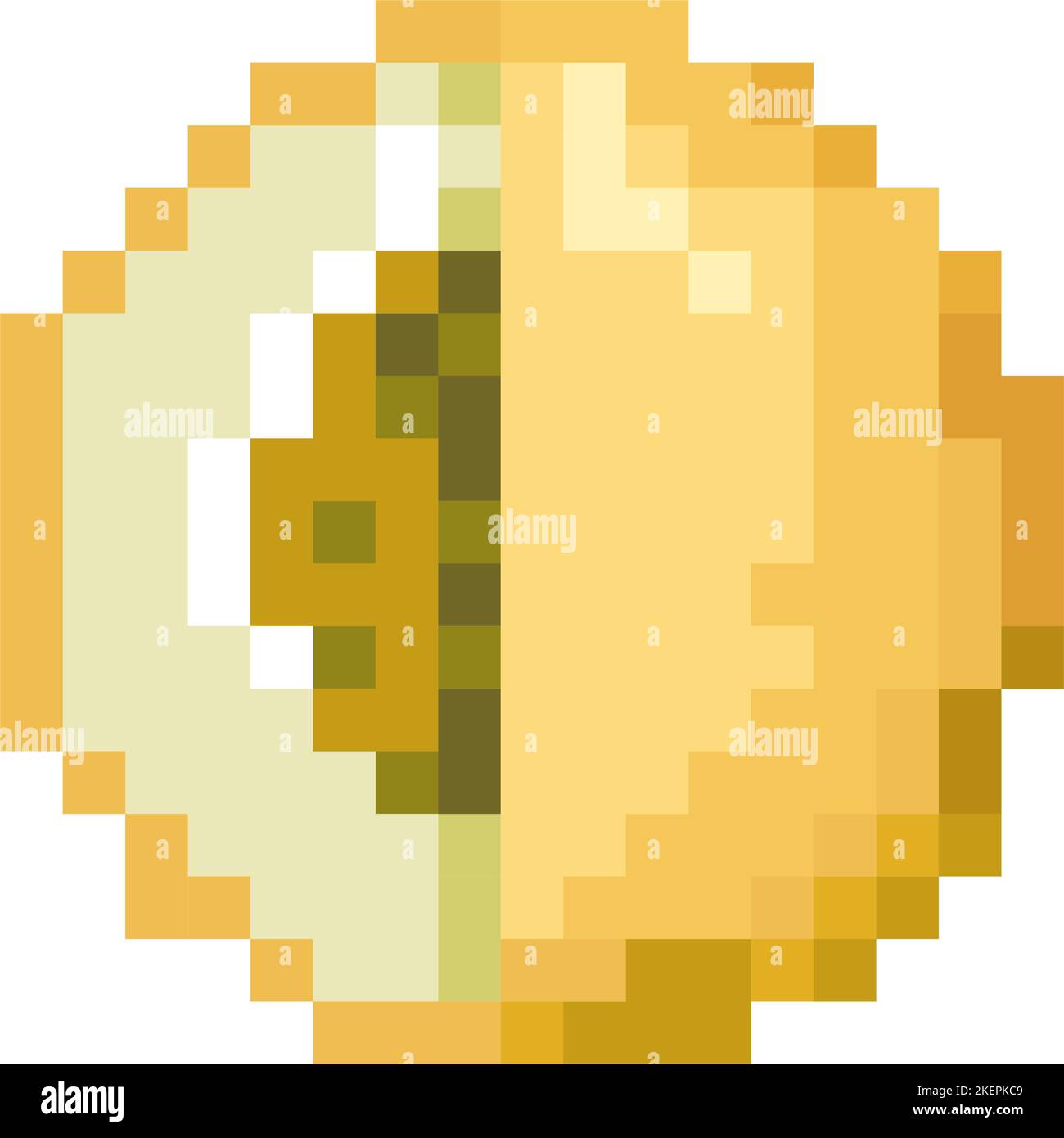 Pixel fruit icon, melon pixelated art, vector Stock Vector Image & Art ...