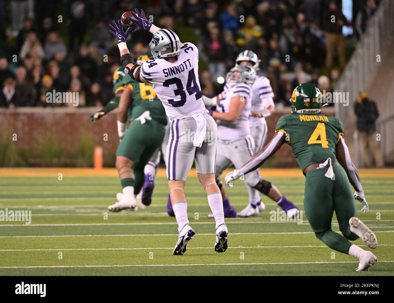 Waco, Texas, USA. 12th Nov, 2022. Kansas State Wildcats tight end Ben ...