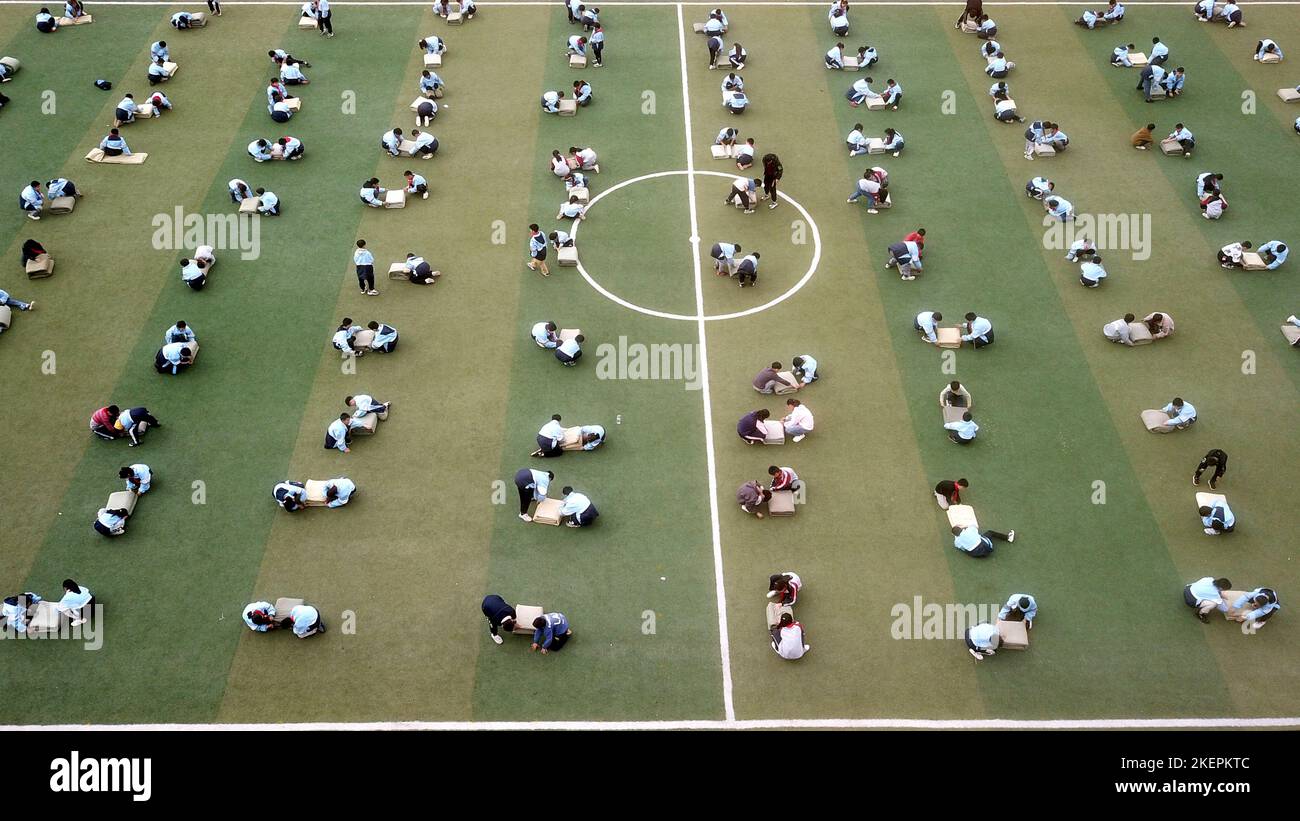 LIANYUNGANG, CHINA - NOVEMBER 14, 2022 - Aerial photo shows primary ...