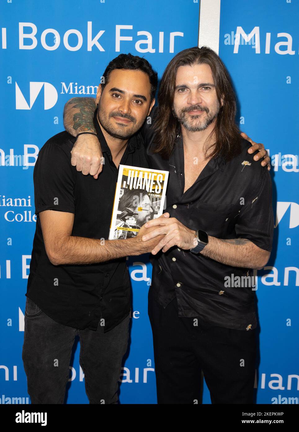 MIAMI, FL - NOV 13: Diego Londoño and Juanes are seen during Juanes in ...