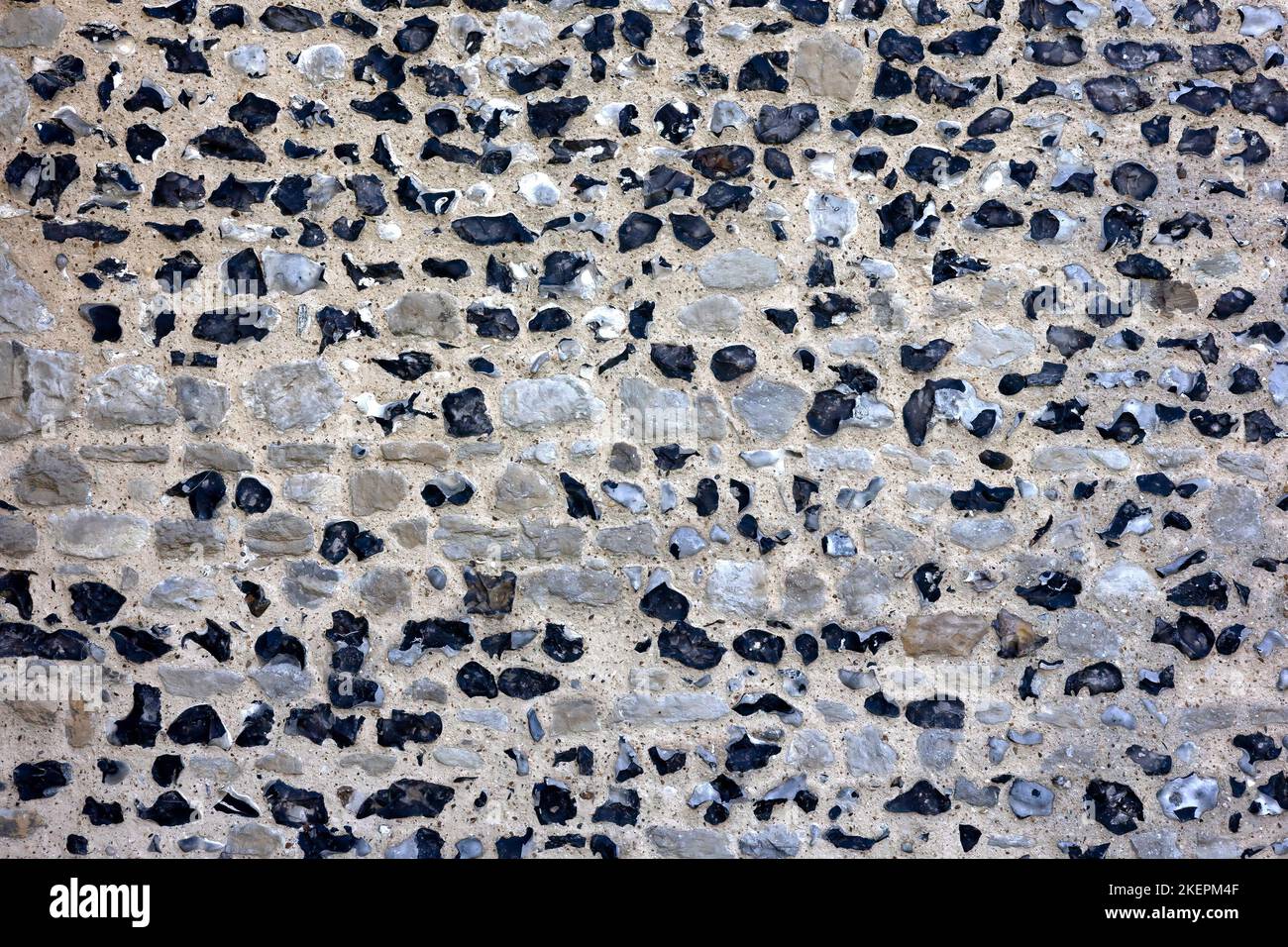 BACKGROUND TEXTURE - Areas of new flint walls on an old, restored ...