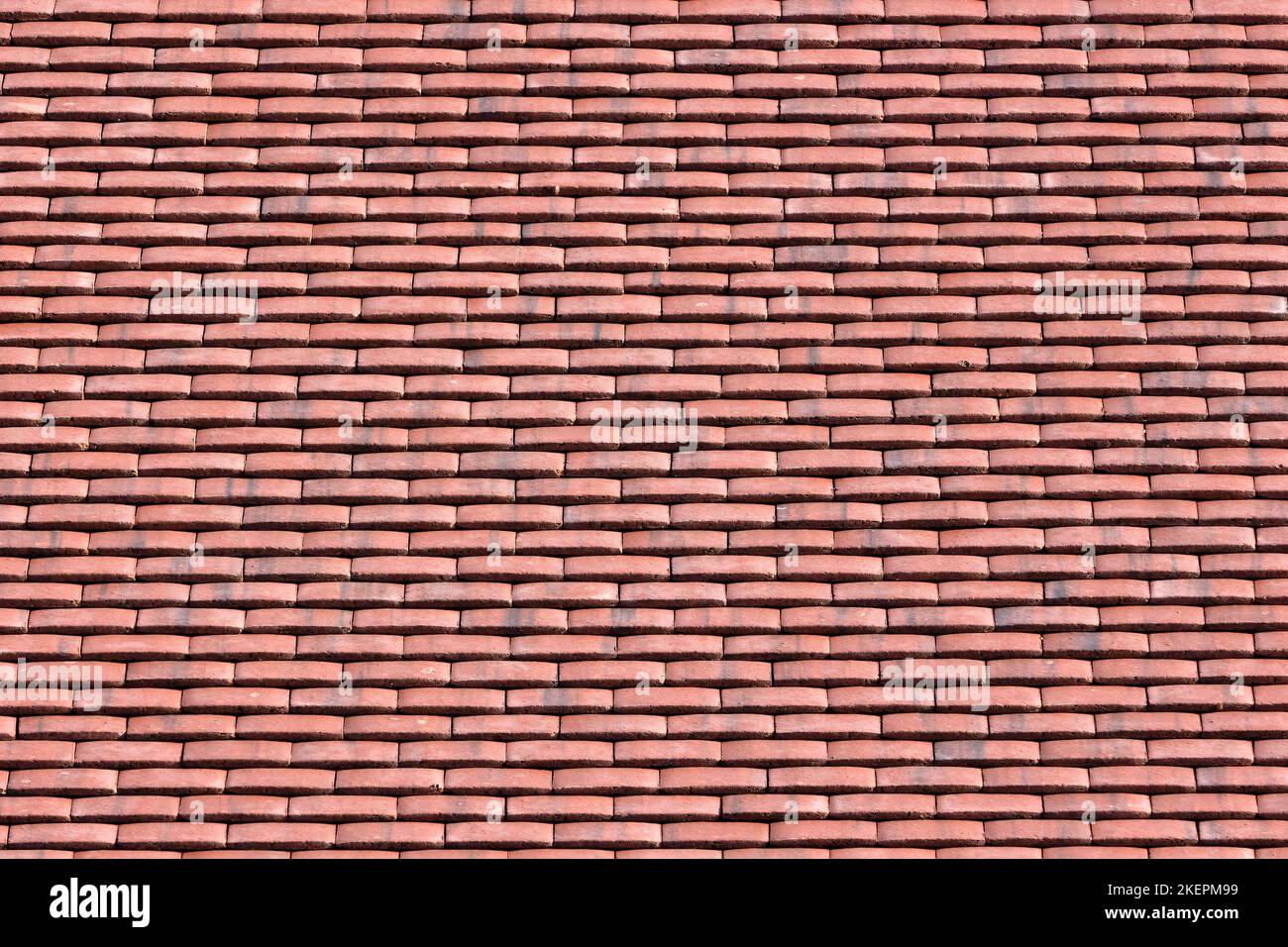 Red clay tiles on new roof for use as background texture Stock Photo ...