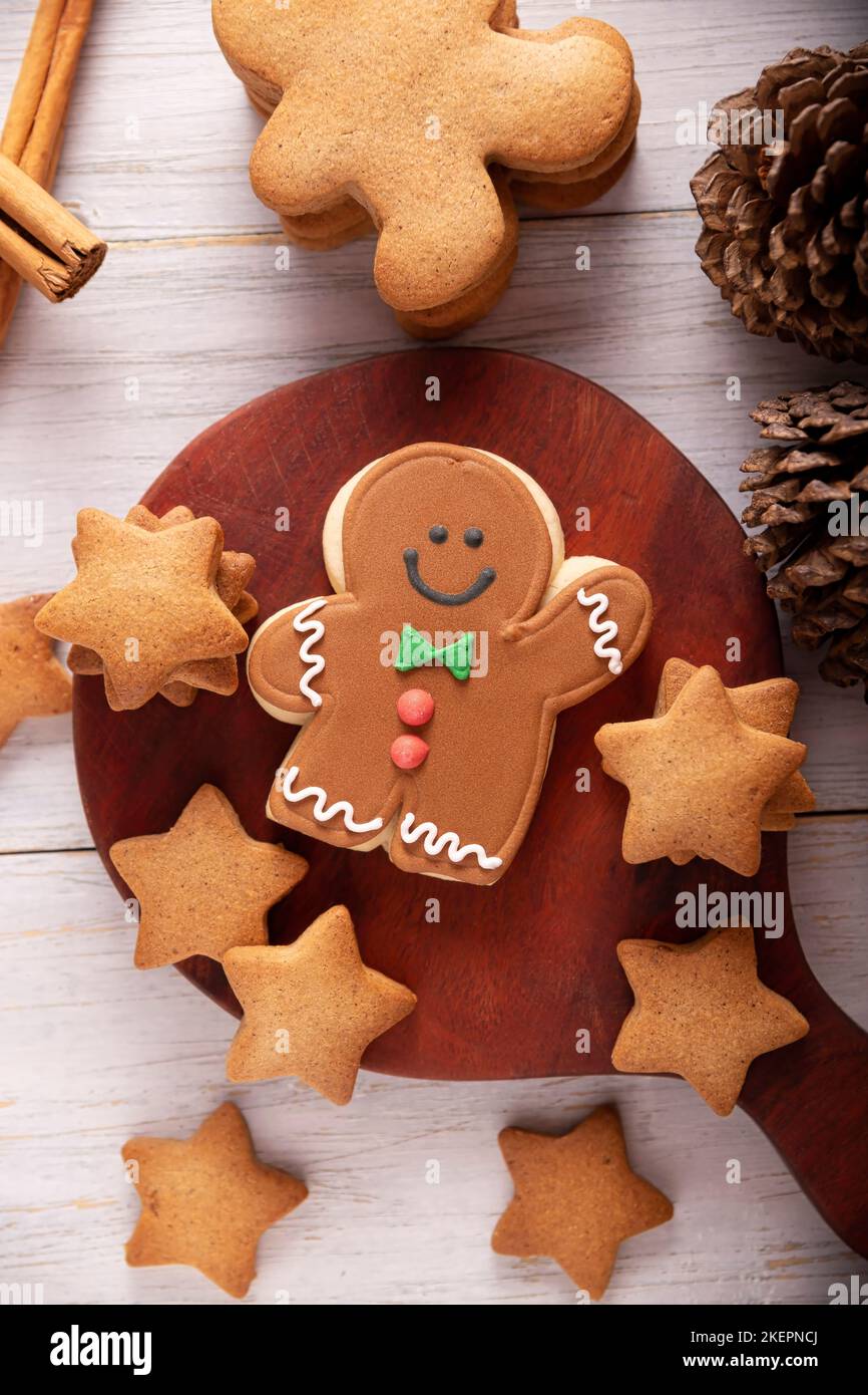 Christmas Homemade gingerbread man cookies, traditionally made at ...