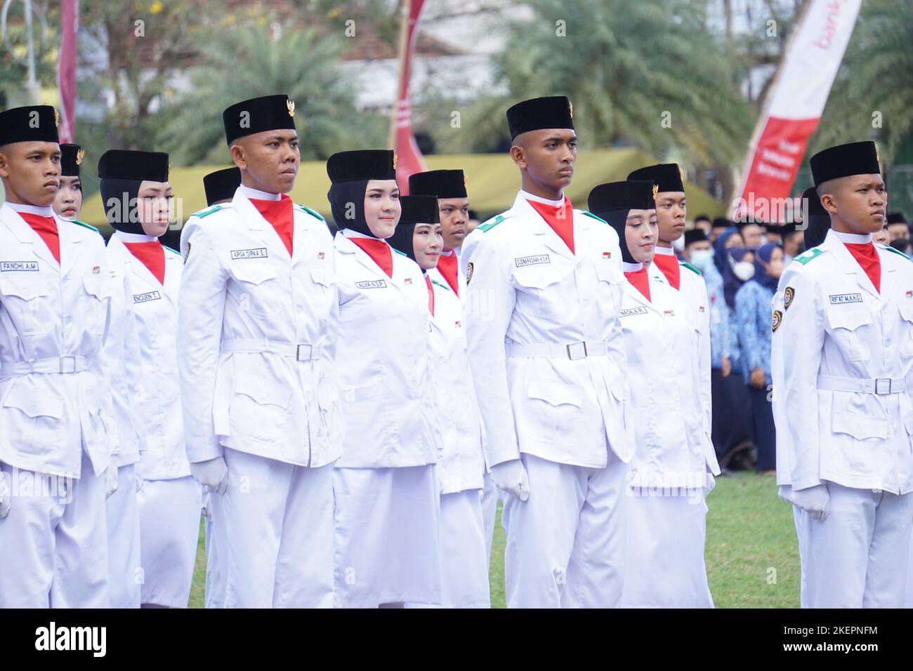 Indonesian flag raiser (paskibraka) in independence day ceremony Stock ...