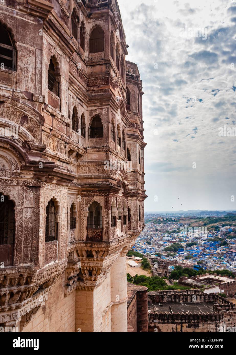 ancient fort with blue city view and flat bright sky at morning Stock ...