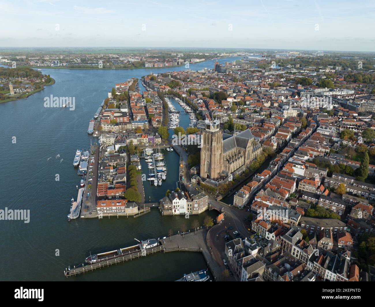City center of Dordrecht, Dordt, South Holland, The Netherlands skyline ...
