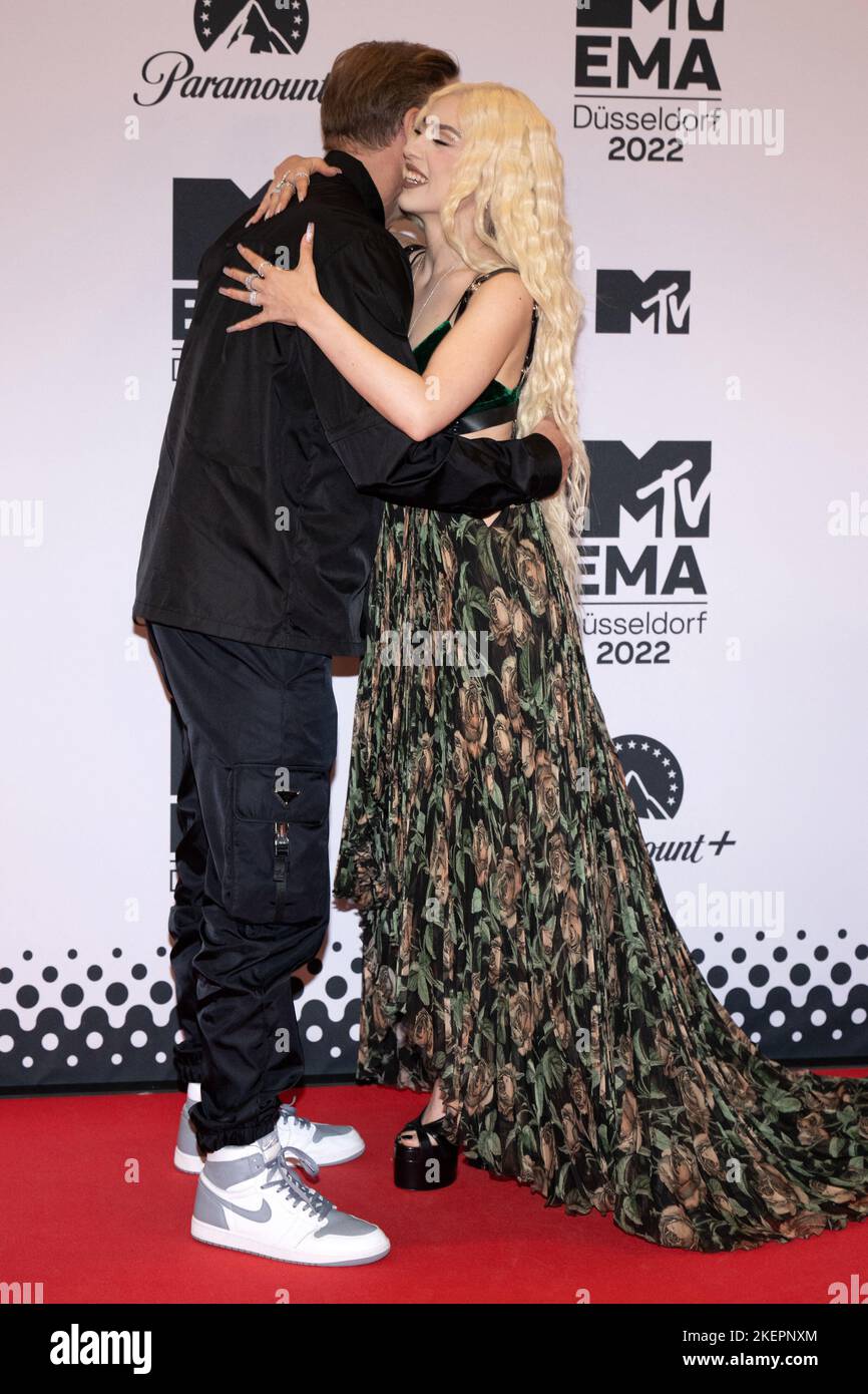 Ava Max and David Guetta arrive at Nachtresidenz during the MTV Europe ...