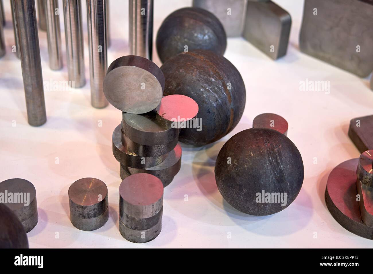 Samples of products of the metallurgical industry. Blanks made by a ...