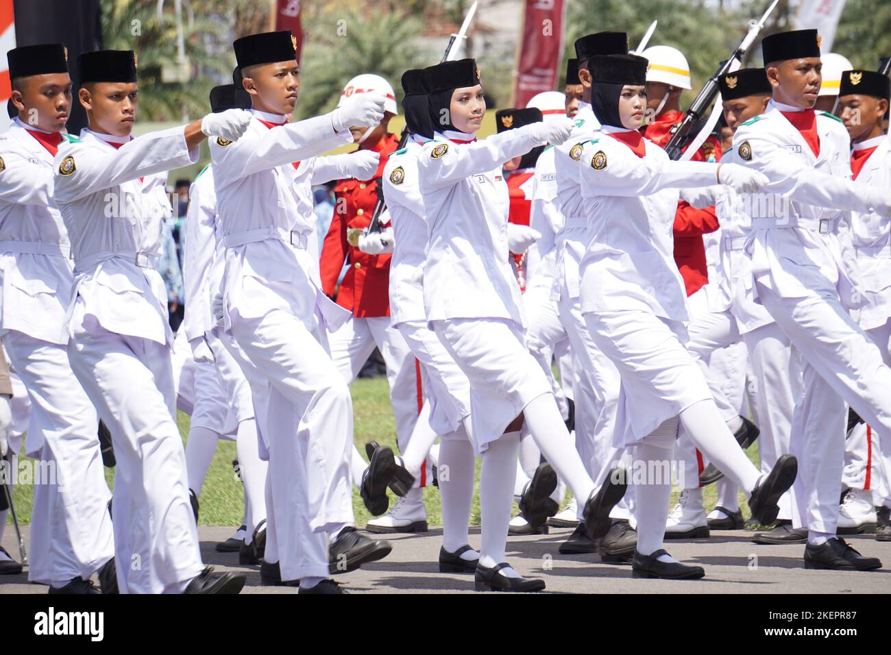 Indonesian flag raiser (paskibraka) in independence day ceremony Stock ...