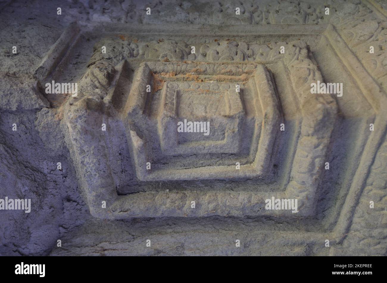 Ornament stone Angkor Wat Cambodia ruin historic khmer temple Stock ...