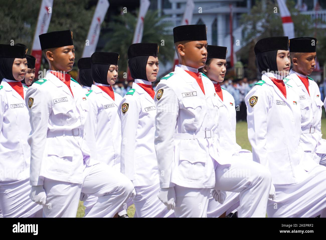 Indonesian flag raiser (paskibraka) in independence day ceremony Stock ...