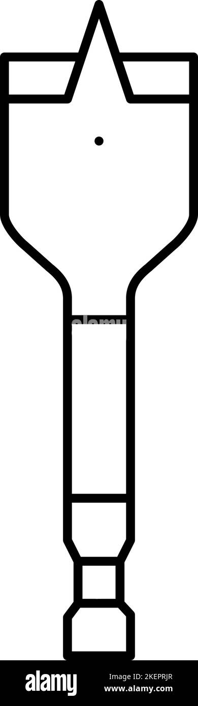 spade drill bit line icon vector illustration Stock Vector Image & Art ...