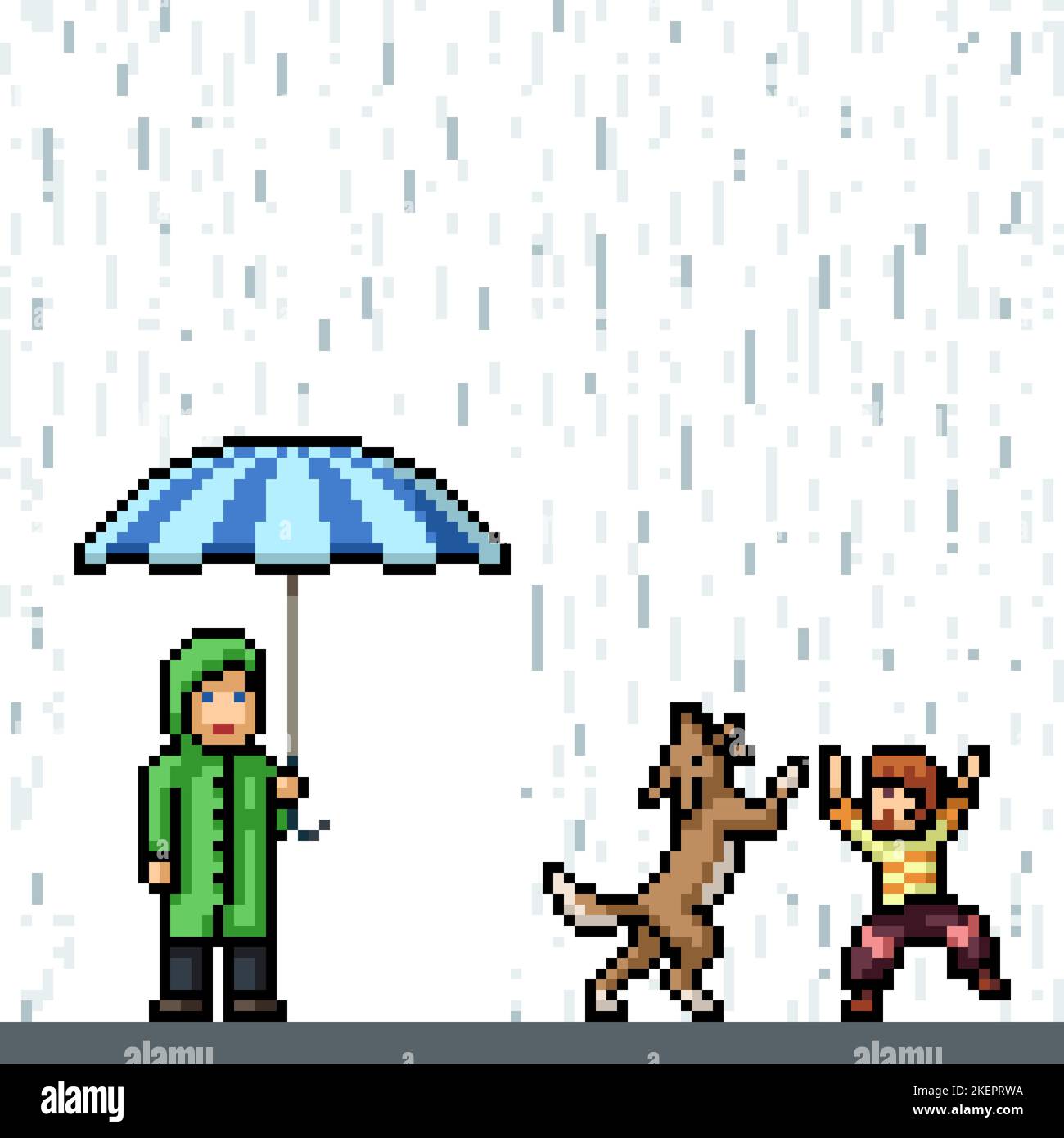 Play rain Stock Vector Images - Alamy