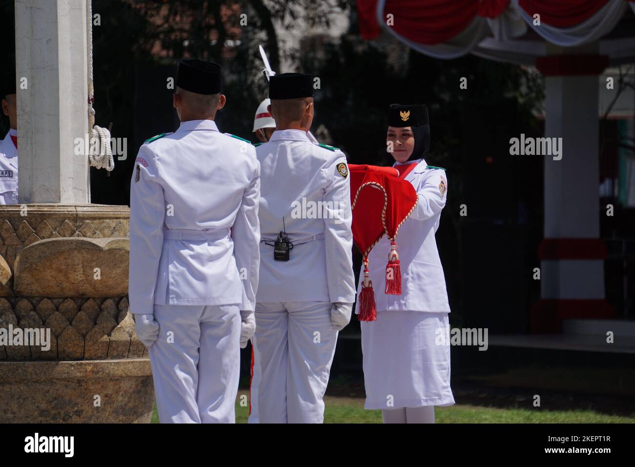 Indonesian flag raiser (paskibraka) in independence day ceremony Stock ...