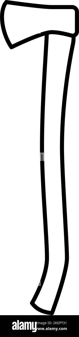 felling axe hatchet line icon vector illustration Stock Vector Image ...