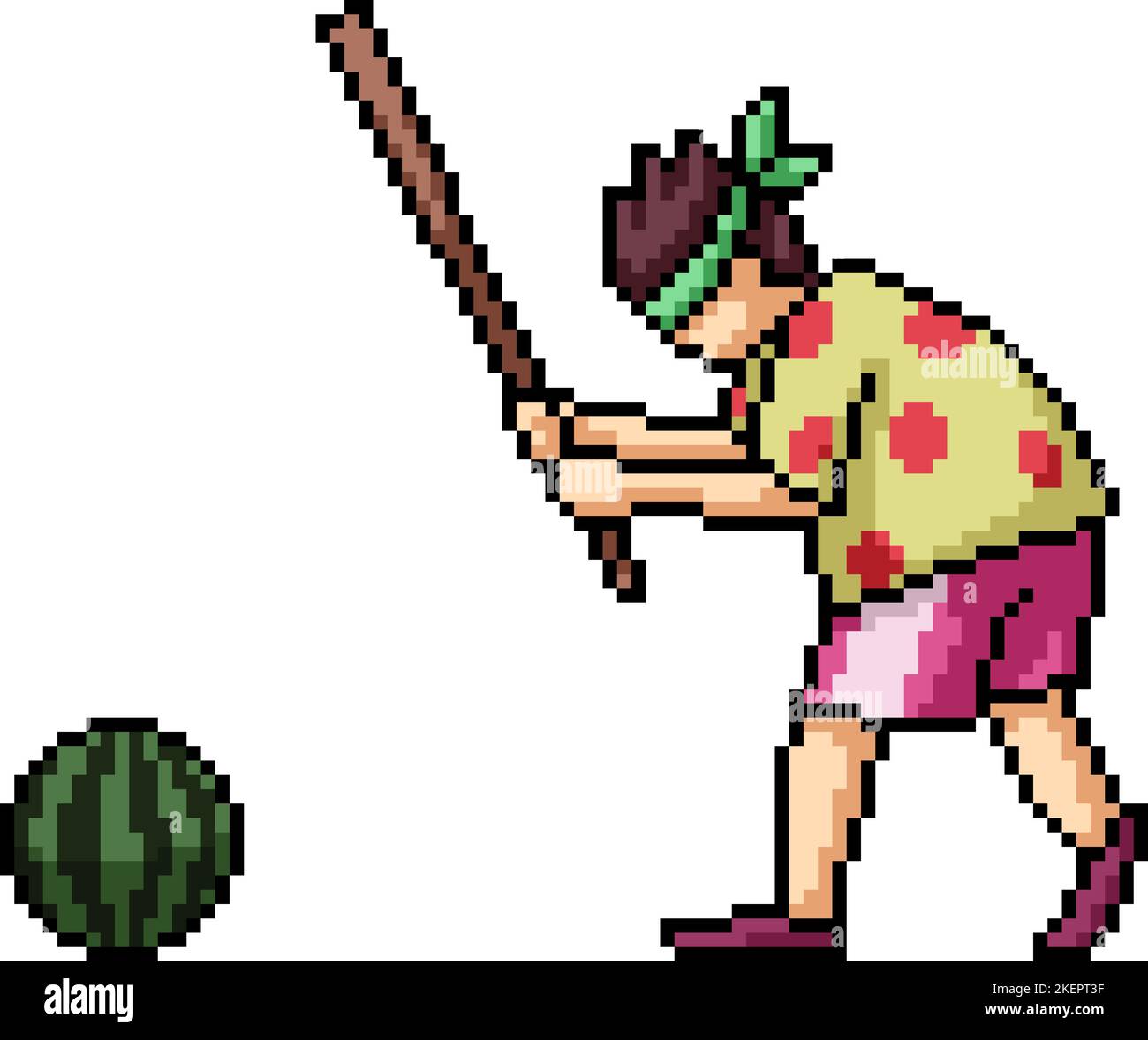 Pixel art background game Cut Out Stock Images & Pictures - Alamy