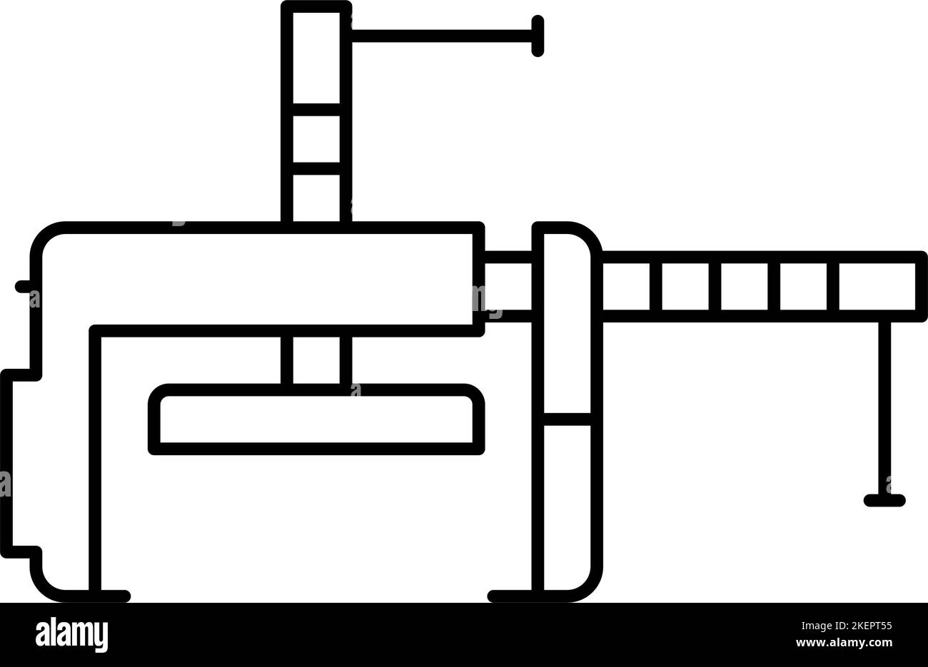 cabinetry clamp line icon vector illustration Stock Vector Image & Art ...
