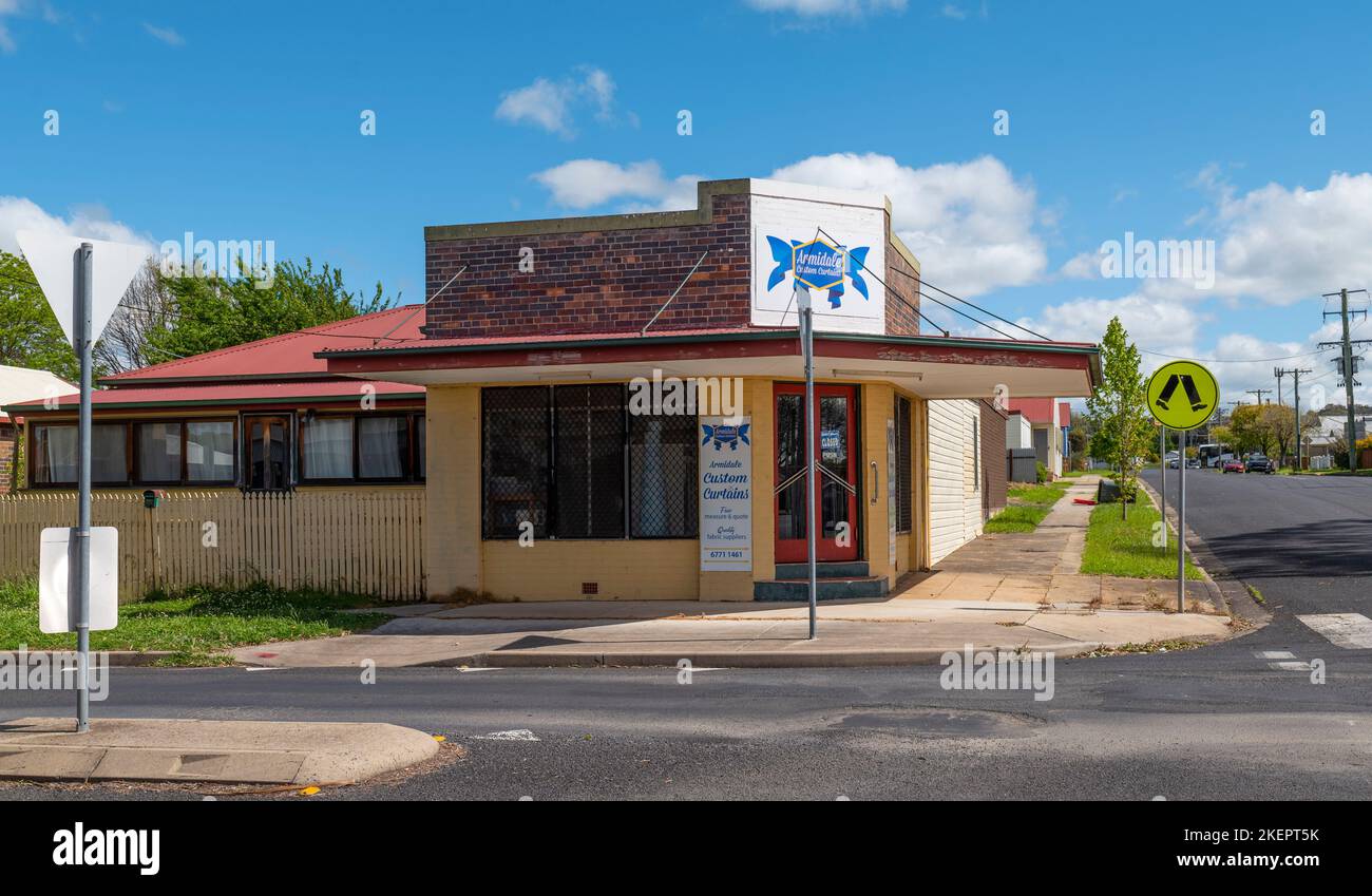 Old corner shop repurposed as a custom curtain shop in Armidale ...