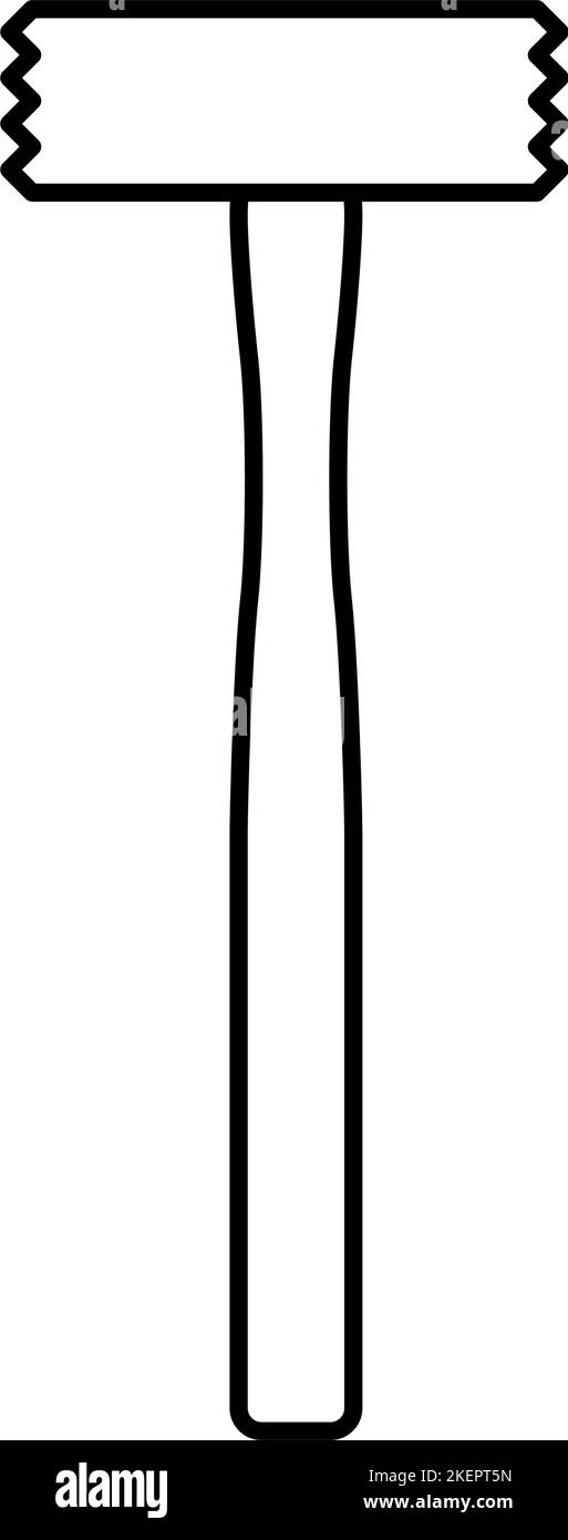 bushing hammer tool line icon vector illustration Stock Vector Image ...