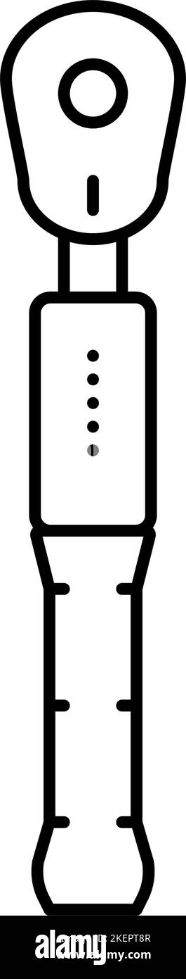 torque wrench tool line icon vector illustration Stock Vector Image ...