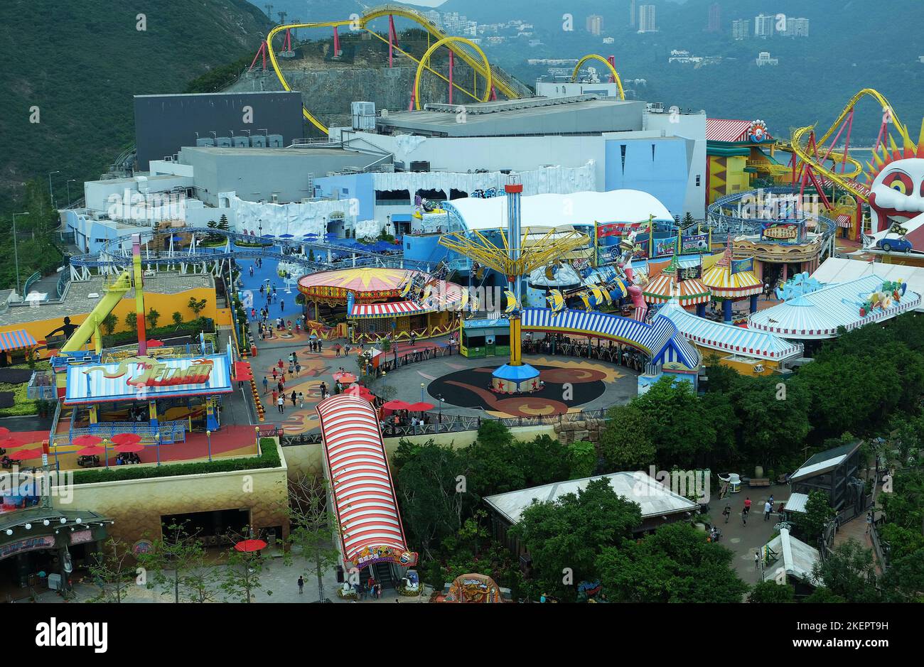 Exterior architecture of Rides and Roller coasters at Animal amusement ...