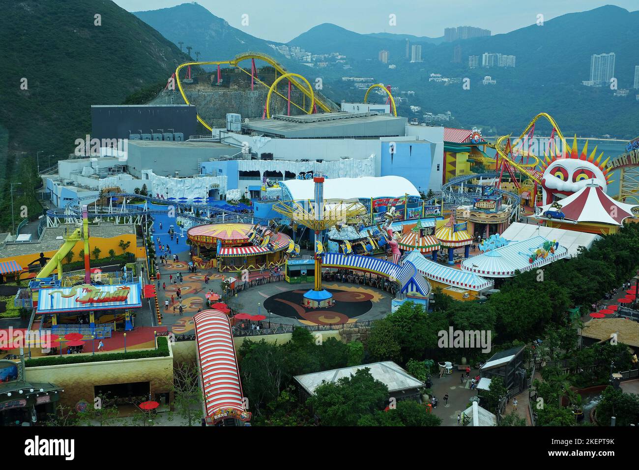 Exterior architecture of Rides and Roller coasters at Animal amusement ...