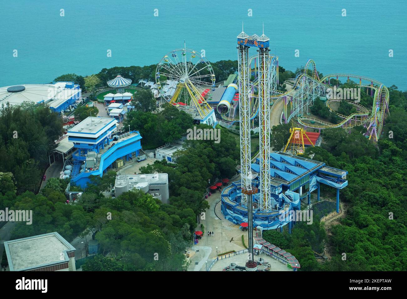 Exterior architecture of Rides and Roller coasters at Animal amusement ...