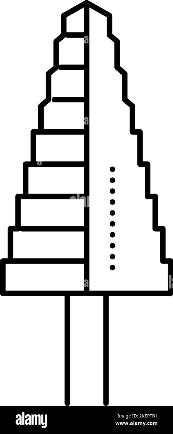 step drill bit line icon vector illustration Stock Vector Image & Art ...