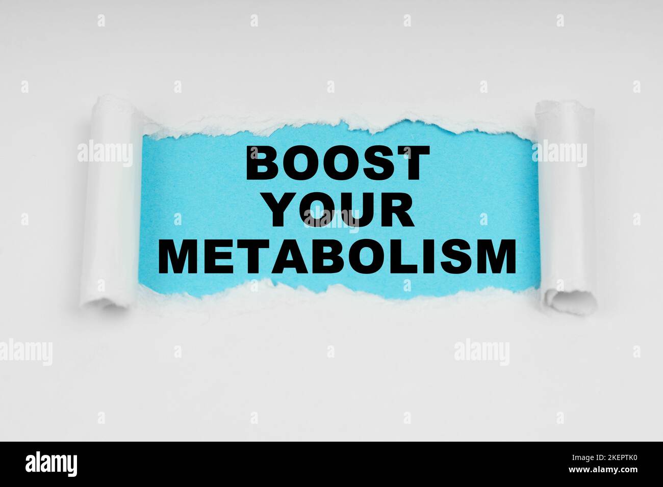 Medical concept. In the middle of a white sheet in space on a blue ...