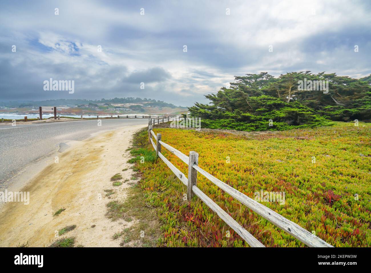 Scenic road 17 Mile Drive through Pacific Grove and Pebble Beach in ...