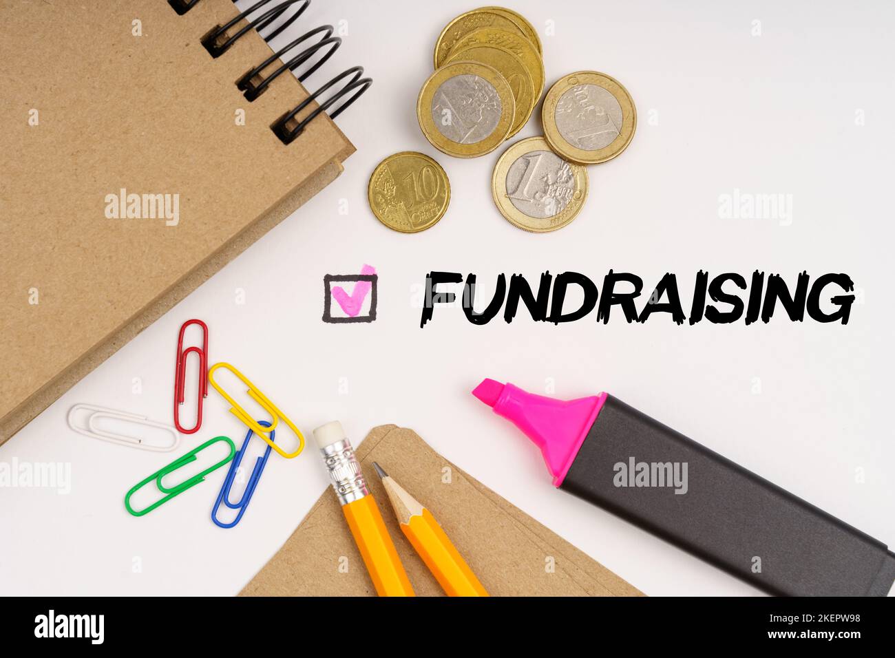 Business and finance concept. On a white background notepads, paper ...