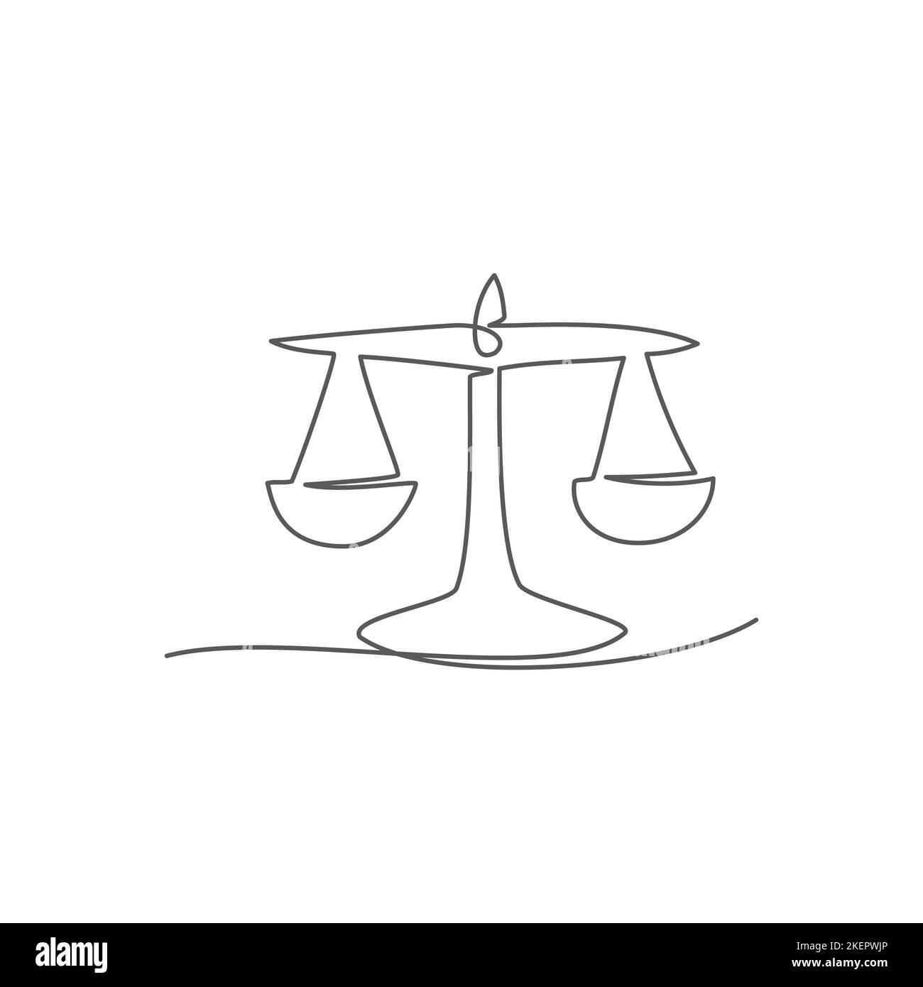 Scales One line drawing on white background Stock Vector Image & Art ...