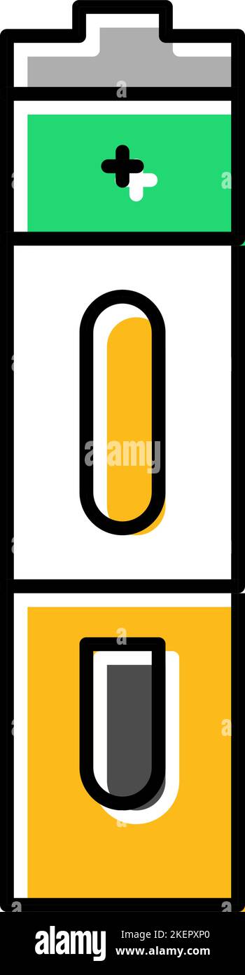 aa battery power energy color icon vector illustration Stock Vector ...