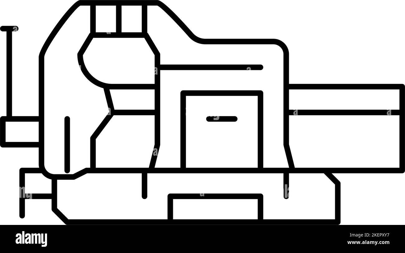 quick release vice line icon vector illustration Stock Vector Image ...